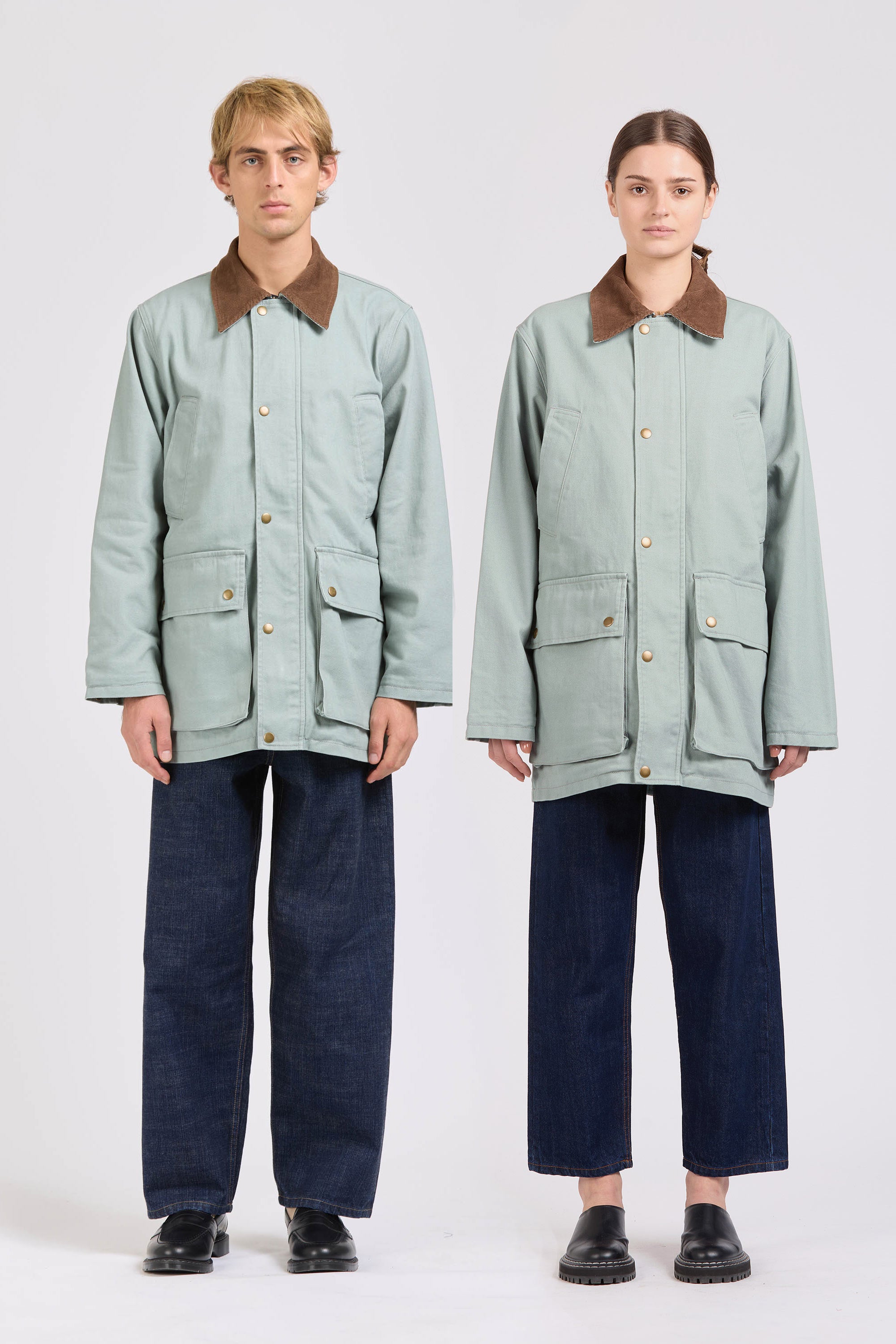 Poacher's Jacket, Heavy Twill, Dusty Blue – Handsom