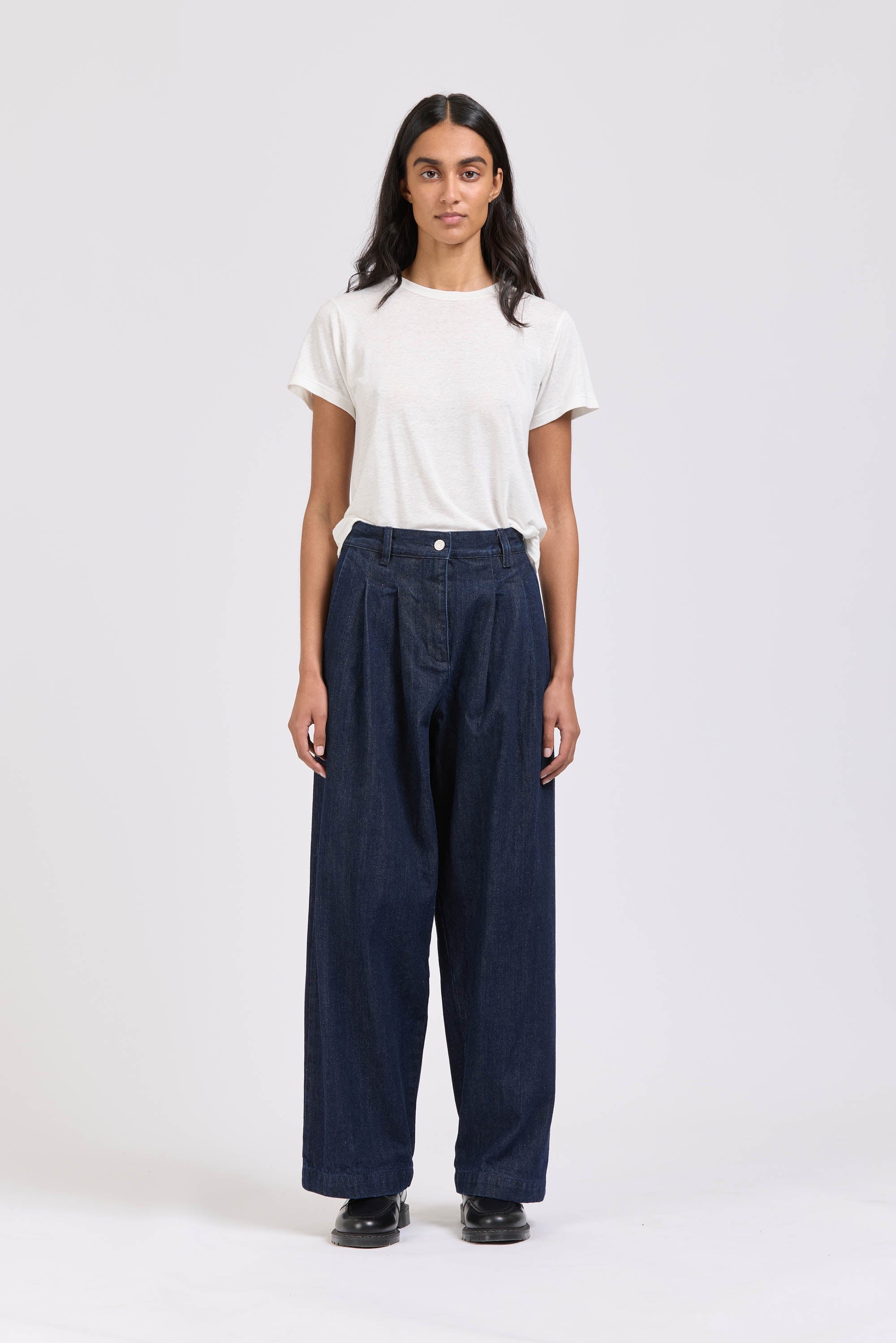 Pleat Pant, Denim – Handsom