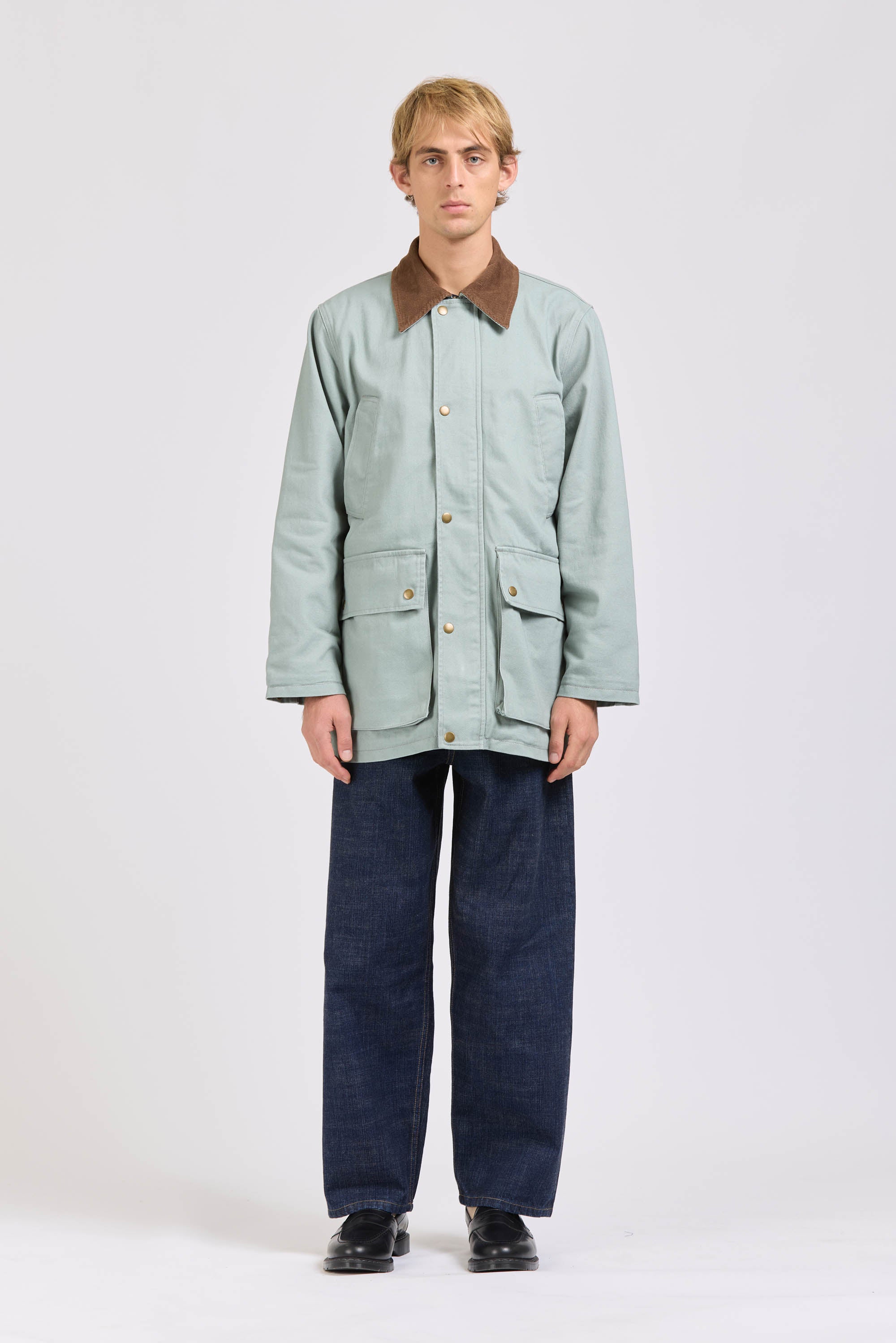 Poacher's Jacket, Heavy Twill, Dusty Blue – Handsom